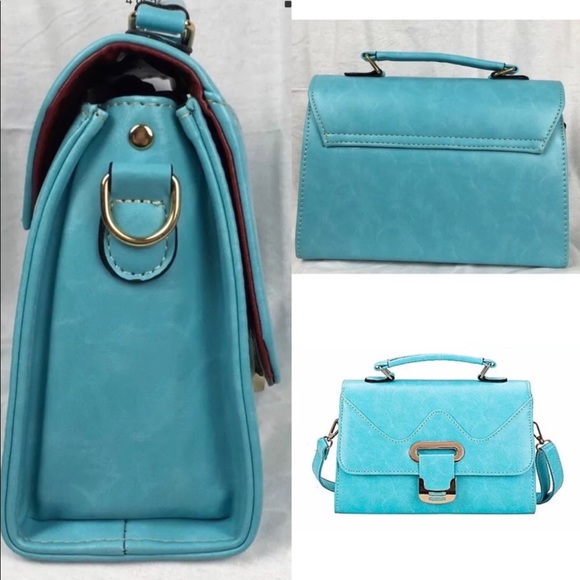 Lil & Lo | Bags | Nwt Turquoise Blue Bag Woptional Shoulder Strap ...